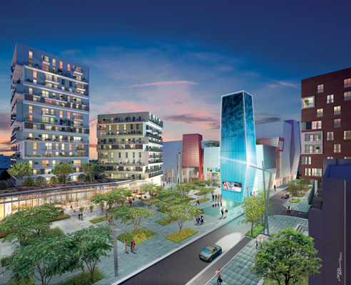 Un nouveau coeur de ville au sein du quartier Atlantis à Massy